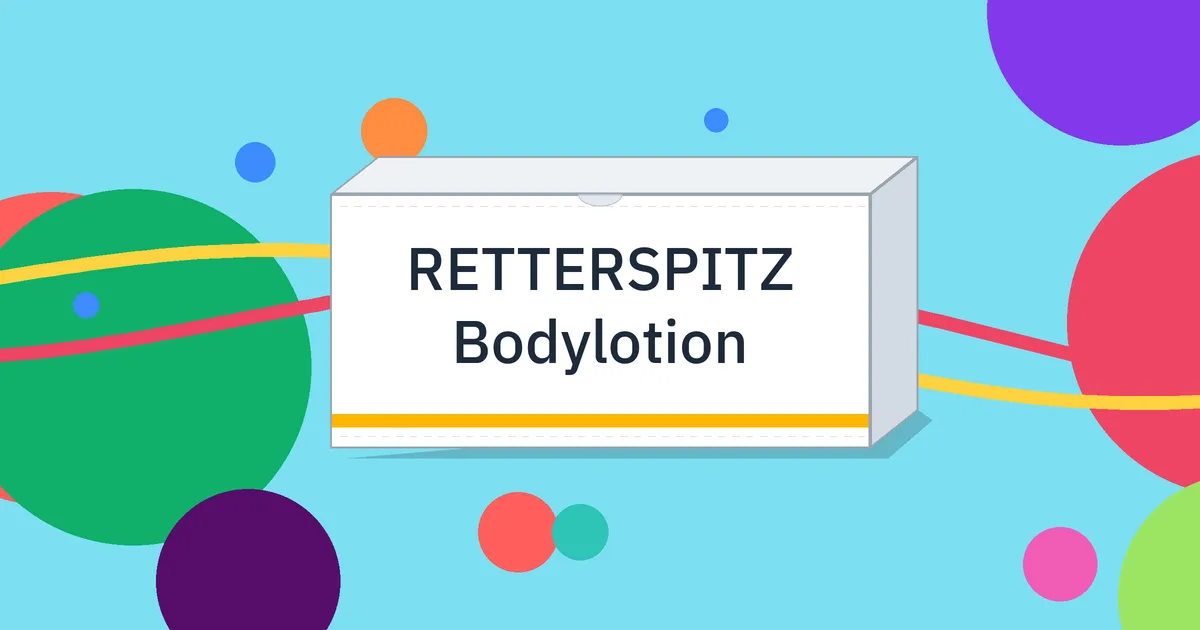 Symbolbild: Packung mit der Aufschrift RETTERSPITZ Bodylotion (PZN 09684626) – Verfügbarkeit und Bezug in Apotheken in Frankfurt am Main