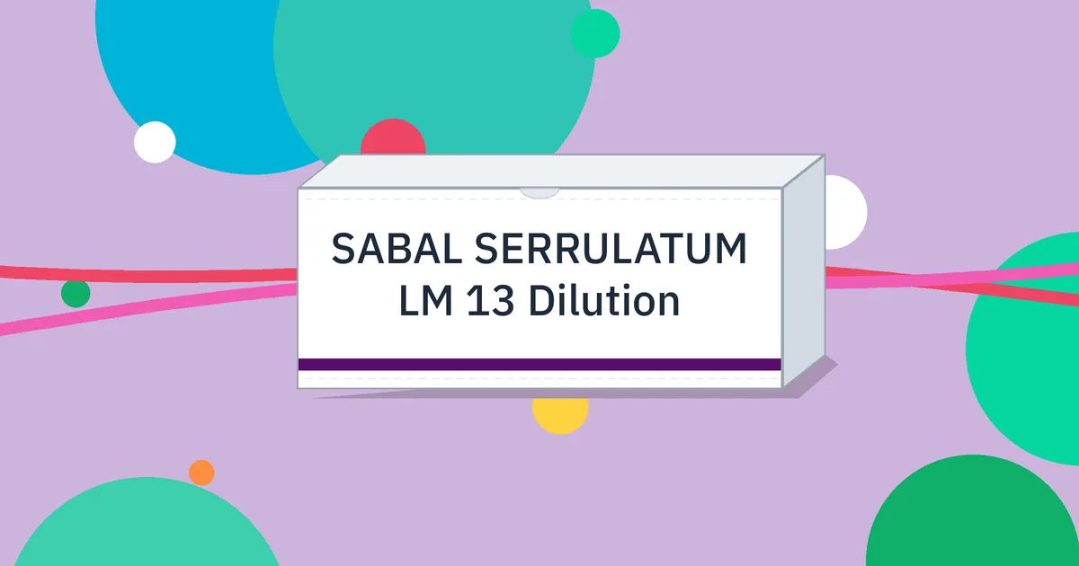 Symbolbild: Packung mit der Aufschrift SABAL SERRULATUM LM 13 Dilution (PZN 13174977) – Verfügbarkeit und Bezug in Apotheken in Frankfurt am Main