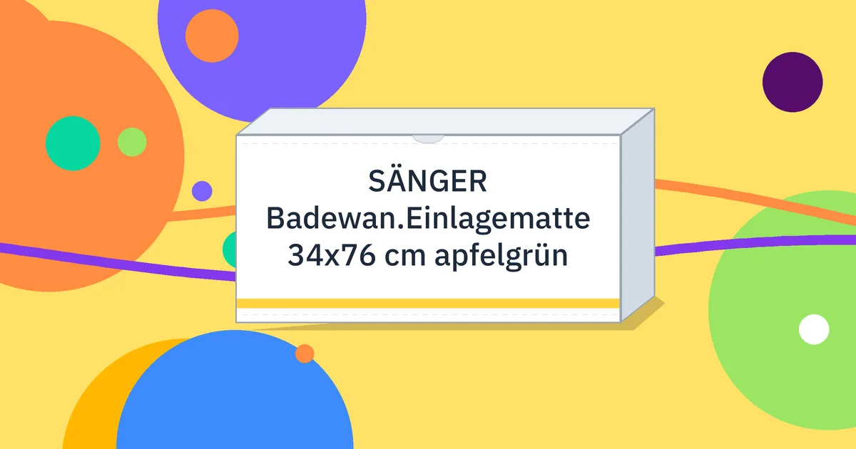 Symbolbild: Packung mit der Aufschrift SÄNGER Badewan.Einlagematte 34x76 cm apfelgrün (PZN 05496922) – Verfügbarkeit und Bezug in Apotheken in Frankfurt am Main