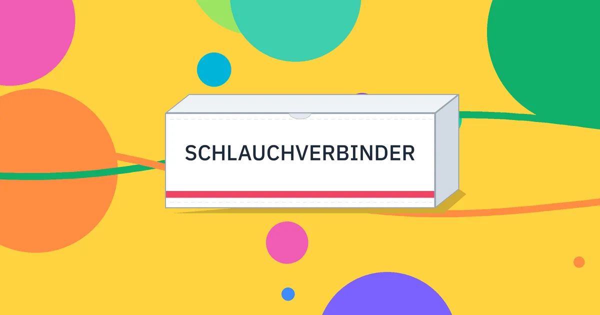 Symbolbild: Packung mit der Aufschrift SCHLAUCHVERBINDER (PZN 00167504) – Verfügbarkeit und Bezug in Apotheken in Frankfurt am Main