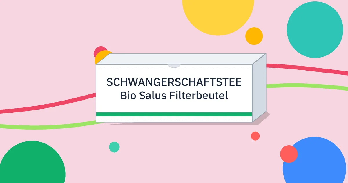 Symbolbild: Packung mit der Aufschrift SCHWANGERSCHAFTSTEE Bio Salus Filterbeutel (PZN 02225878) – Verfügbarkeit und Bezug in Apotheken in Frankfurt am Main