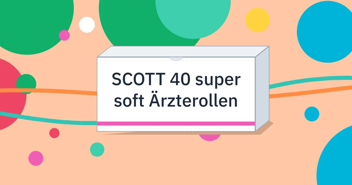 Symbolbild: Packung mit der Aufschrift SCOTT 40 super soft Ärzterollen (PZN 00602816) – Verfügbarkeit und Bezug in Apotheken in Frankfurt am Main