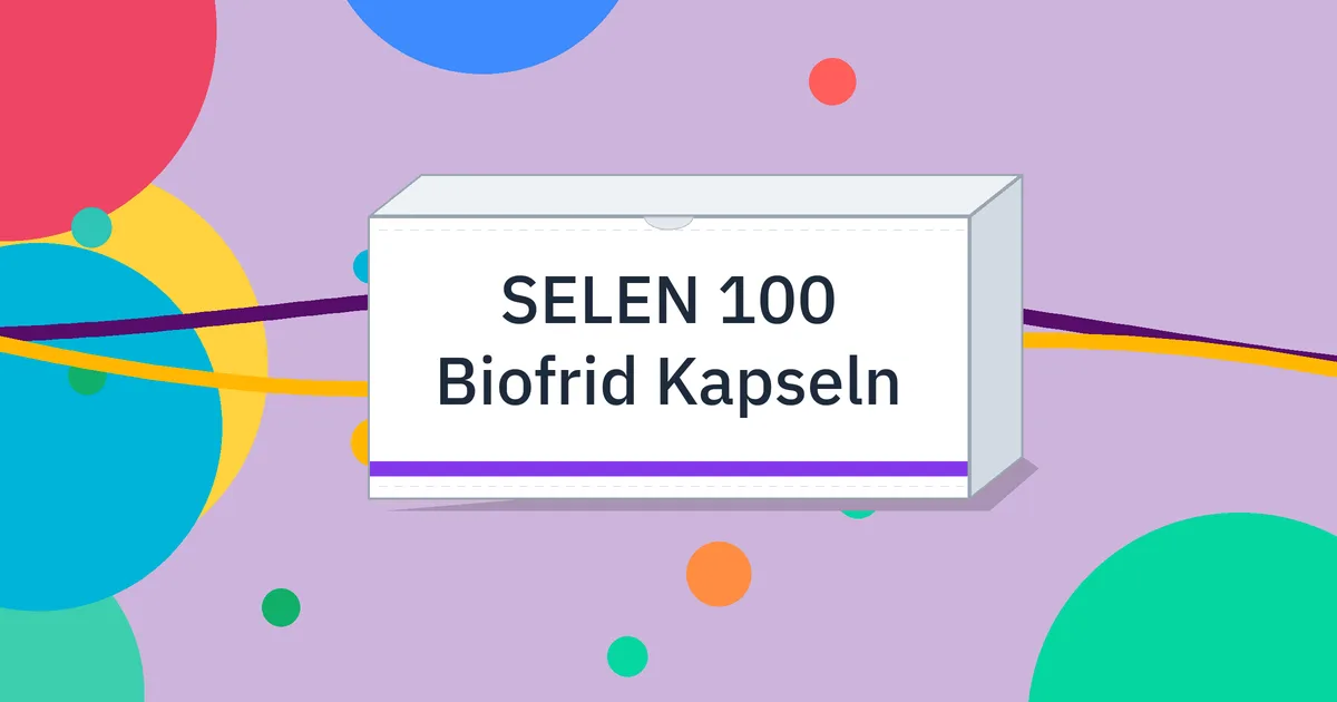 Symbolbild: Packung mit der Aufschrift SELEN 100 Biofrid Kapseln (PZN 12344064) – Verfügbarkeit und Bezug in Apotheken in Frankfurt am Main