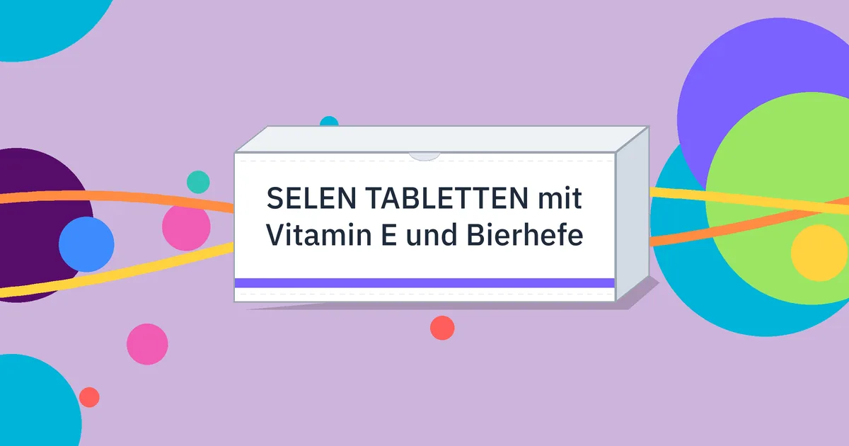 Symbolbild: Packung mit der Aufschrift SELEN TABLETTEN mit Vitamin E und Bierhefe (PZN 12605211) – Verfügbarkeit und Bezug in Apotheken in Frankfurt am Main