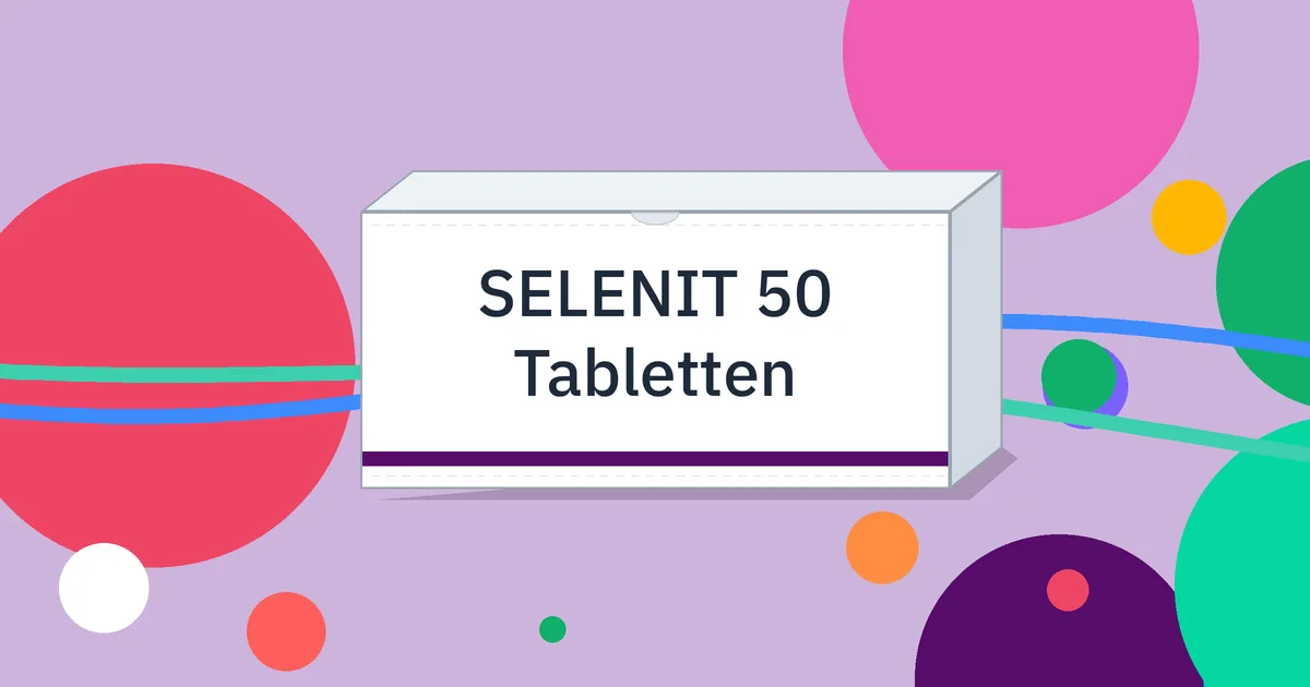 Symbolbild: Packung mit der Aufschrift SELENIT 50 Tabletten (PZN 15656769) – Verfügbarkeit und Bezug in Apotheken in Frankfurt am Main