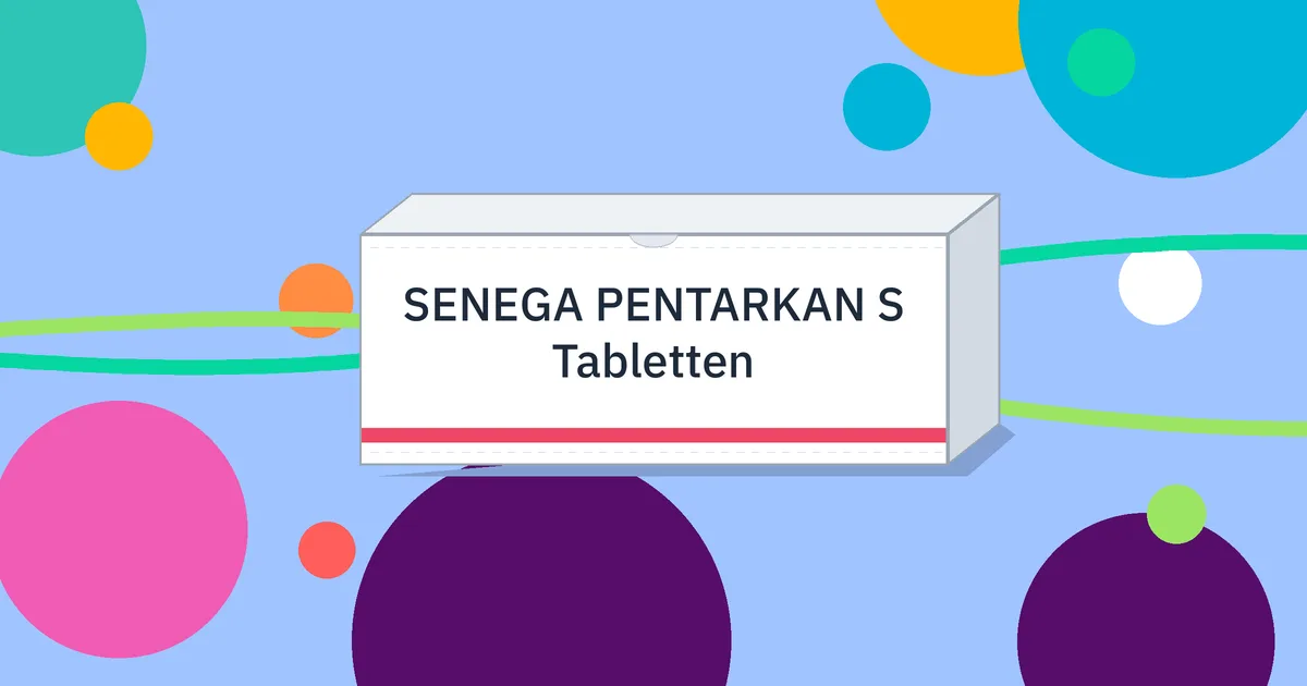 Symbolbild: Packung mit der Aufschrift SENEGA PENTARKAN S Tabletten (PZN 04780236) – Verfügbarkeit und Bezug in Apotheken in Frankfurt am Main