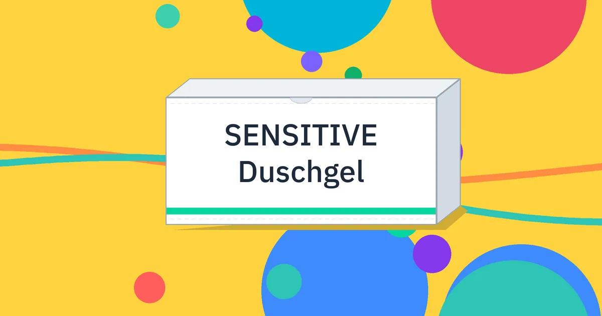 Symbolbild: Packung mit der Aufschrift SENSITIVE Duschgel (PZN 12361186) – Verfügbarkeit und Bezug in Apotheken in Frankfurt am Main