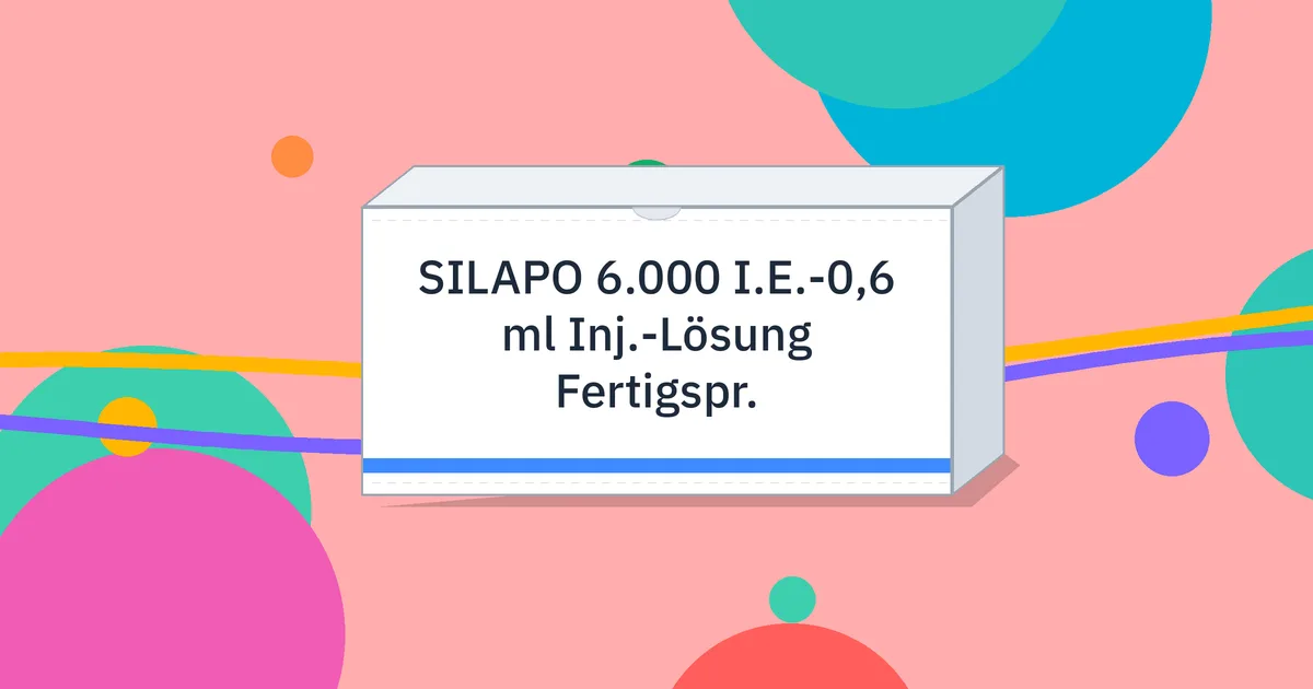 Symbolbild: Packung mit der Aufschrift SILAPO 6.000 I.E.-0,6 ml Inj.-Lösung Fertigspr. (PZN 02251692) – Verfügbarkeit und Bezug in Apotheken in Frankfurt am Main