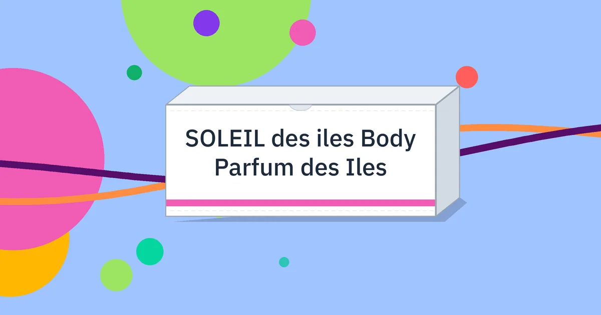 Symbolbild: Packung mit der Aufschrift SOLEIL des iles Body Parfum des Iles (PZN 13573588) – Verfügbarkeit und Bezug in Apotheken in Frankfurt am Main