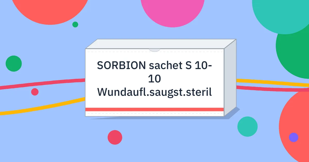 Symbolbild: Packung mit der Aufschrift SORBION sachet S 10-10 Wundaufl.saugst.steril (PZN 03255806) – Verfügbarkeit und Bezug in Apotheken in Frankfurt am Main