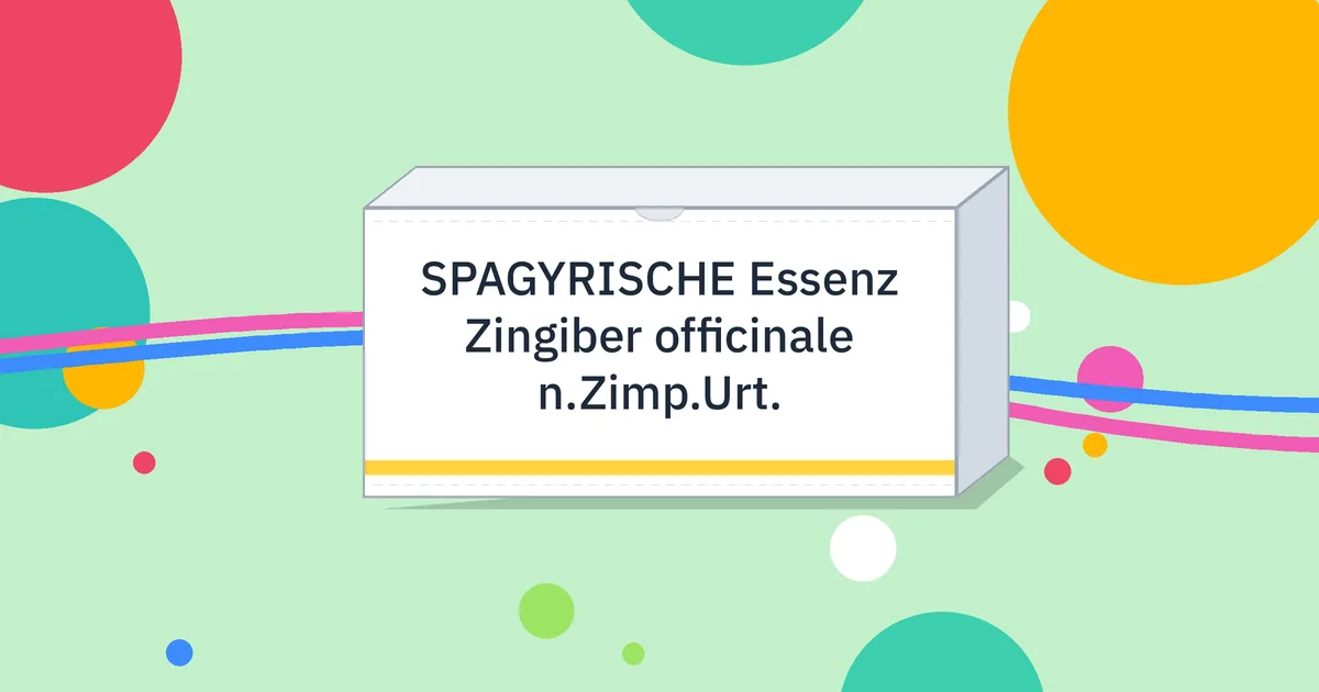 Symbolbild: Packung mit der Aufschrift SPAGYRISCHE Essenz Zingiber officinale n.Zimp.Urt. (PZN 13422010) – Verfügbarkeit und Bezug in Apotheken in Frankfurt am Main