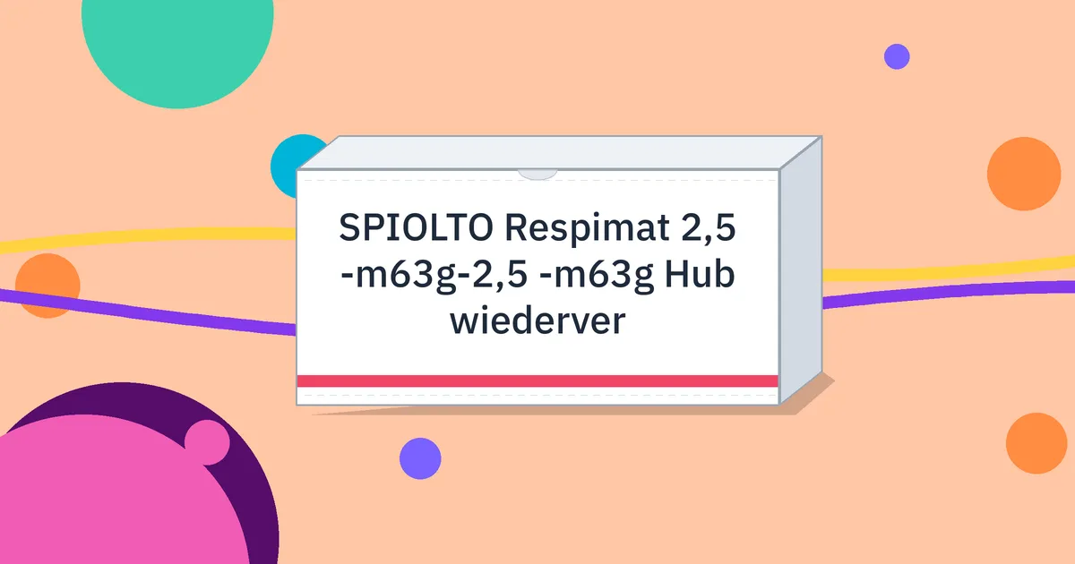 Symbolbild: Packung mit der Aufschrift SPIOLTO Respimat 2,5 -m63g-2,5 -m63g Hub wiederver (PZN 16610605) – Verfügbarkeit und Bezug in Apotheken in Frankfurt am Main