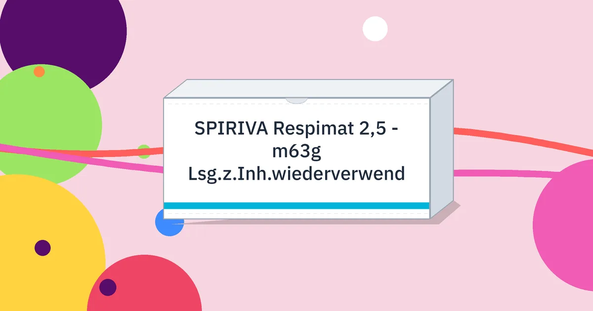 Symbolbild: Packung mit der Aufschrift SPIRIVA Respimat 2,5 -m63g Lsg.z.Inh.wiederverwend (PZN 16023411) – Verfügbarkeit und Bezug in Apotheken in Frankfurt am Main
