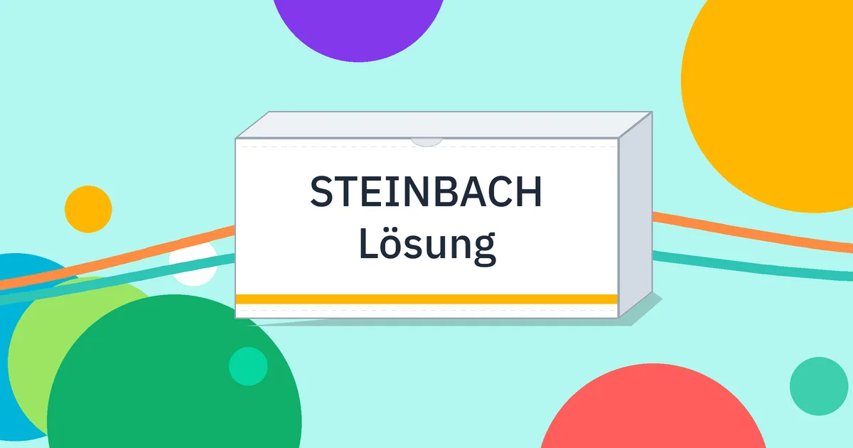 Symbolbild: Packung mit der Aufschrift STEINBACH Lösung (PZN 05022294) – Verfügbarkeit und Bezug in Apotheken in Frankfurt am Main