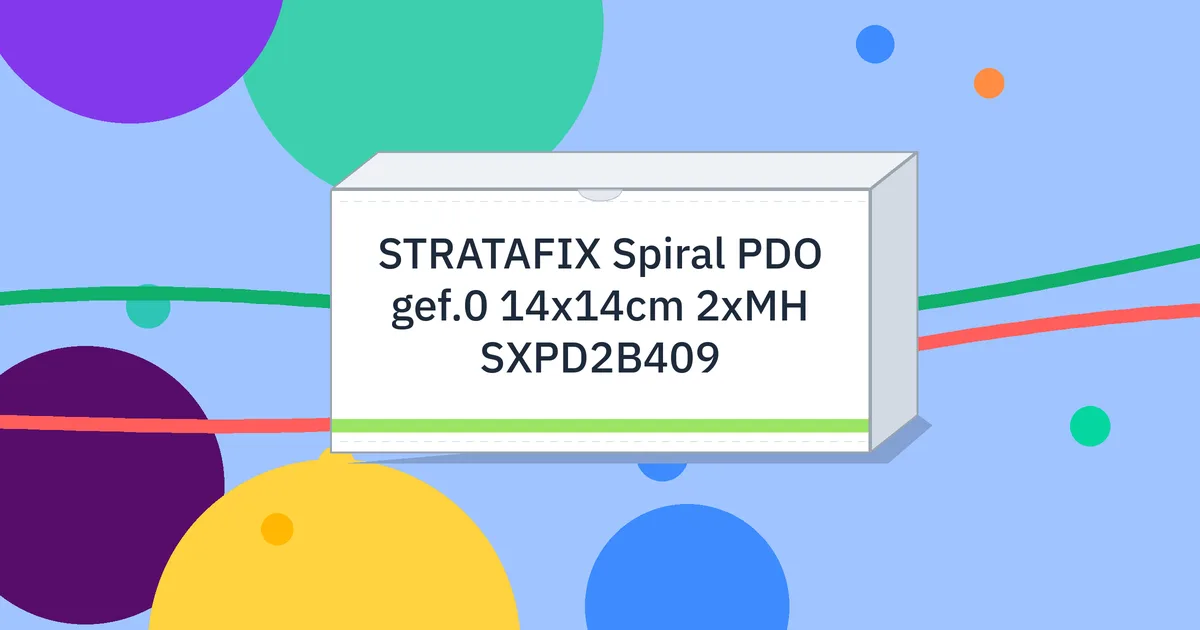 Symbolbild: Packung mit der Aufschrift STRATAFIX Spiral PDO gef.0 14x14cm 2xMH SXPD2B409 (PZN 20924367) – Verfügbarkeit und Bezug in Apotheken in Frankfurt am Main