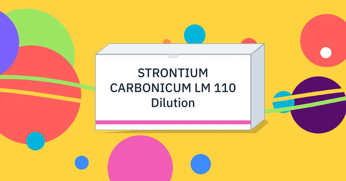 Symbolbild: Packung mit der Aufschrift STRONTIUM CARBONICUM LM 110 Dilution (PZN 13203377) – Verfügbarkeit und Bezug in Apotheken in Frankfurt am Main