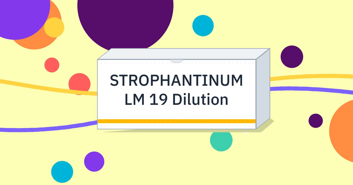 Symbolbild: Packung mit der Aufschrift STROPHANTINUM LM 19 Dilution (PZN 13684715) – Verfügbarkeit und Bezug in Apotheken in Frankfurt am Main