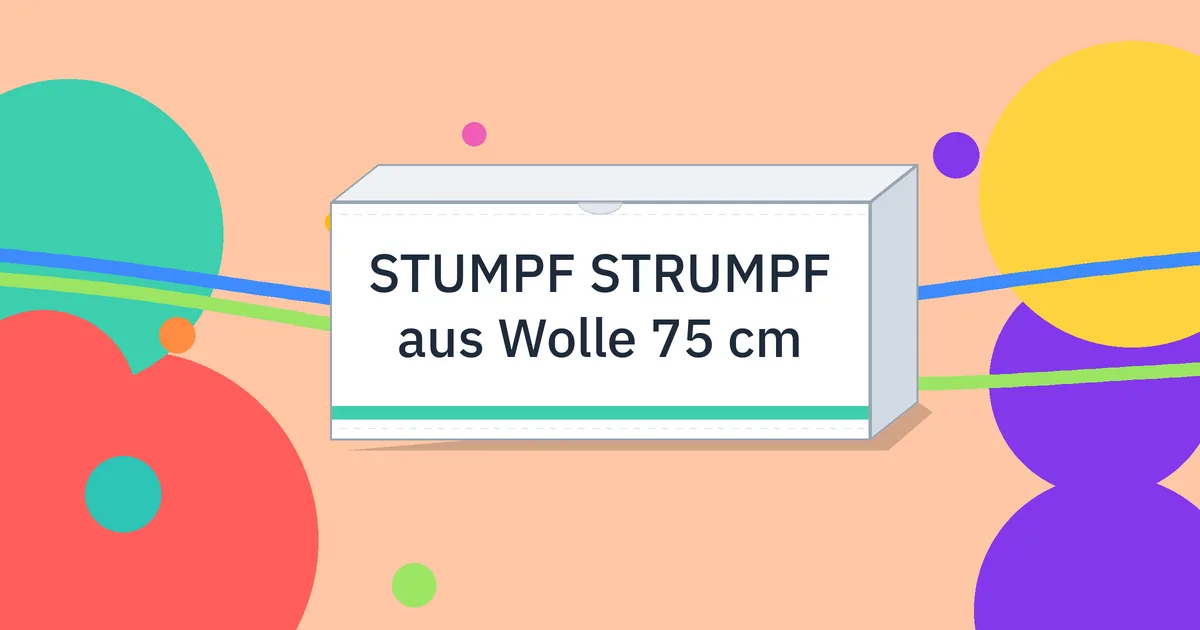 Symbolbild: Packung mit der Aufschrift STUMPF STRUMPF aus Wolle 75 cm (PZN 04865323) – Verfügbarkeit und Bezug in Apotheken in Frankfurt am Main