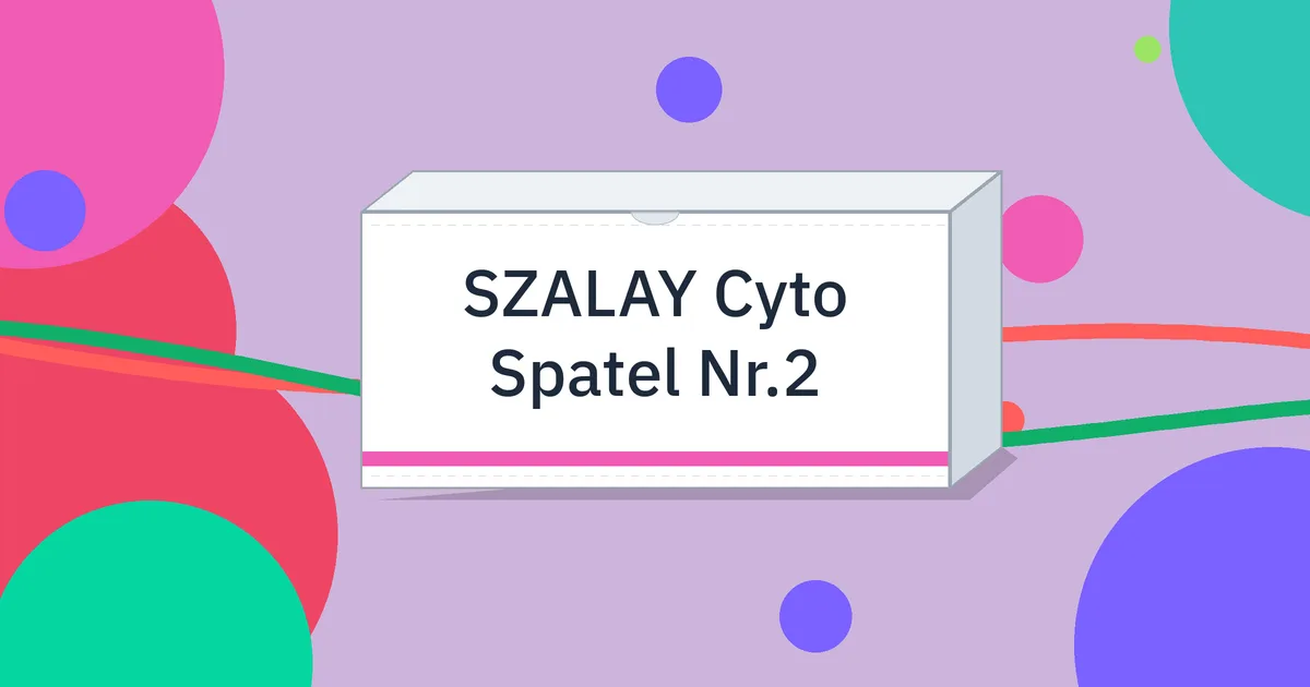 Symbolbild: Packung mit der Aufschrift SZALAY Cyto Spatel Nr.2 (PZN 07439325) – Verfügbarkeit und Bezug in Apotheken in Frankfurt am Main