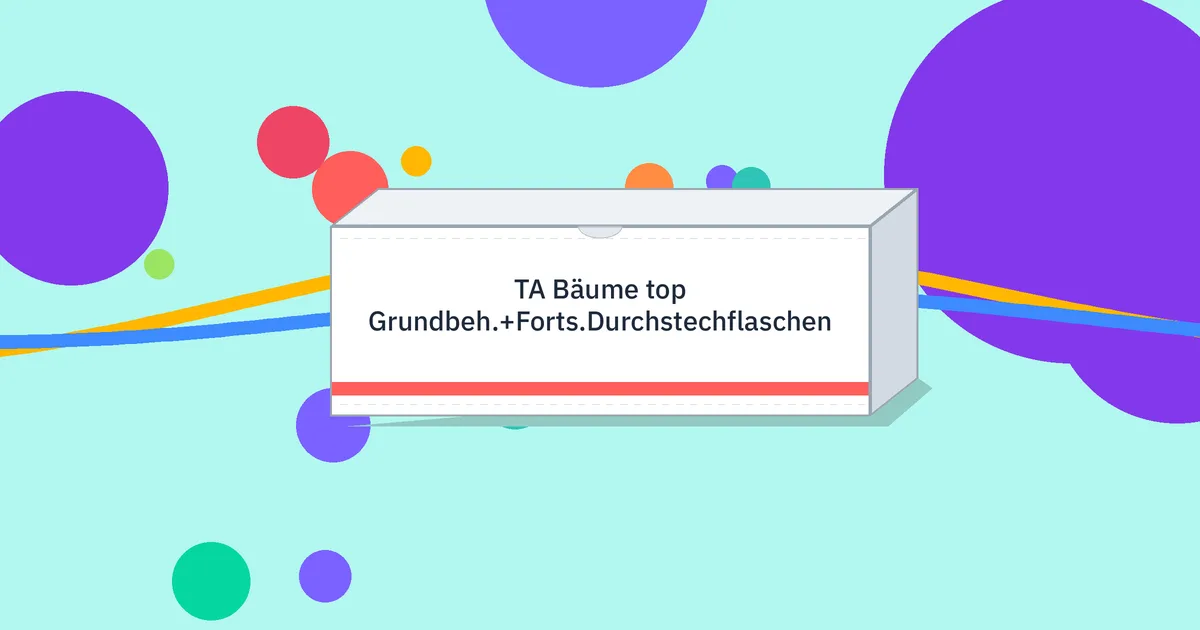 Symbolbild: Packung mit der Aufschrift TA Bäume top Grundbeh.+Forts.Durchstechflaschen (PZN 00987377) – Verfügbarkeit und Bezug in Apotheken in Frankfurt am Main
