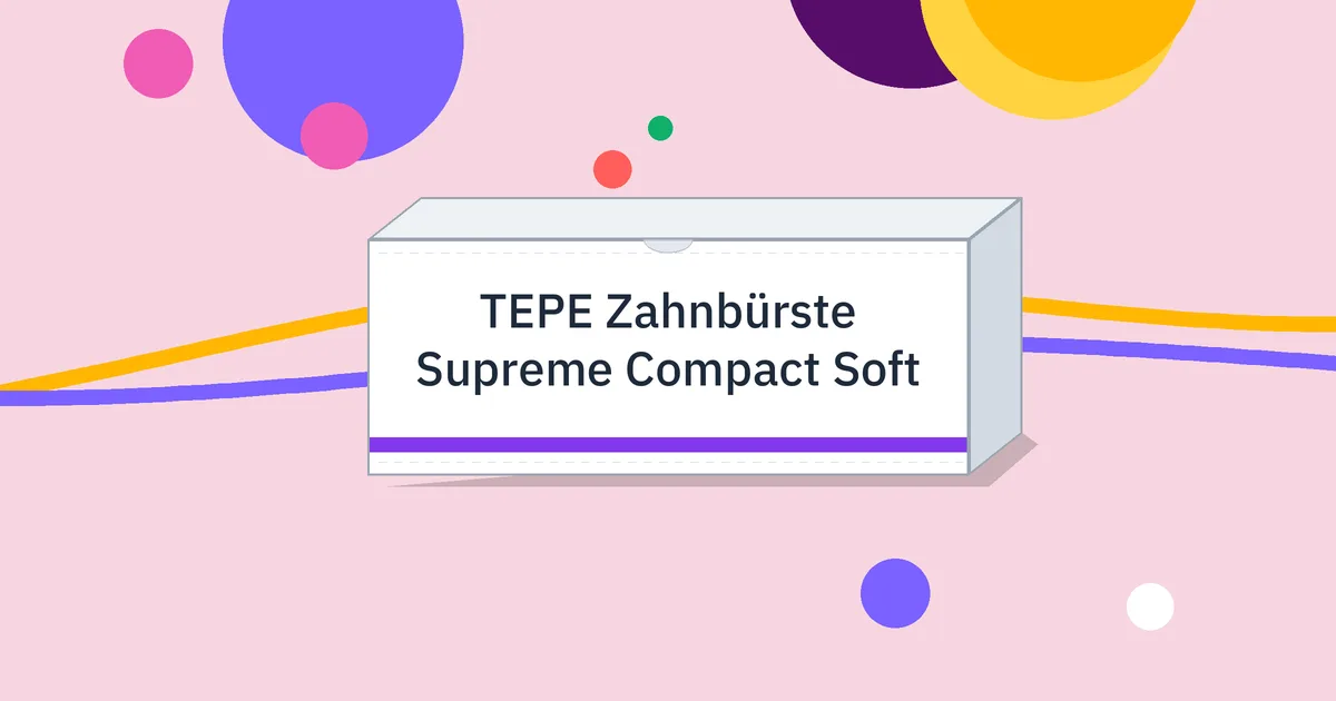 Symbolbild: Packung mit der Aufschrift TEPE Zahnbürste Supreme Compact Soft (PZN 17438137) – Verfügbarkeit und Bezug in Apotheken in Frankfurt am Main