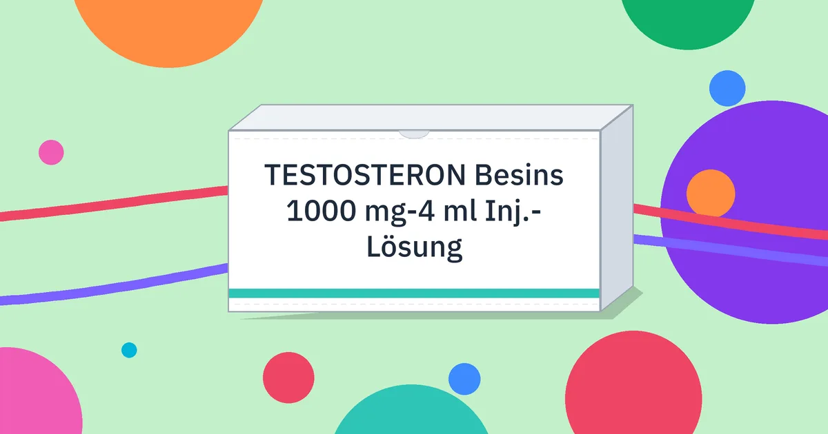 Symbolbild: Packung mit der Aufschrift TESTOSTERON Besins 1000 mg-4 ml Inj.-Lösung (PZN 19059384) – Verfügbarkeit und Bezug in Apotheken in Frankfurt am Main