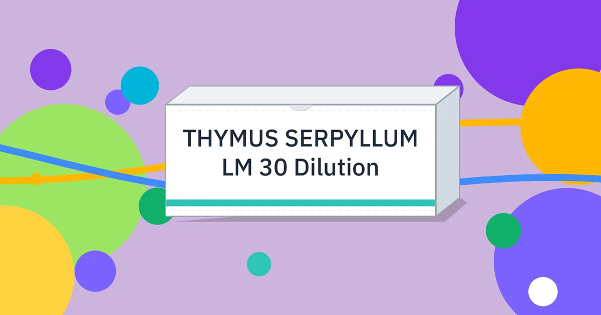 Symbolbild: Packung mit der Aufschrift THYMUS SERPYLLUM LM 30 Dilution (PZN 13223167) – Verfügbarkeit und Bezug in Apotheken in Frankfurt am Main