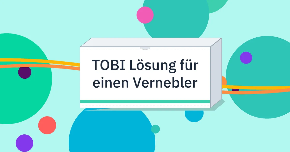 Symbolbild: Packung mit der Aufschrift TOBI Lösung für einen Vernebler (PZN 00990592) – Verfügbarkeit und Bezug in Apotheken in Frankfurt am Main