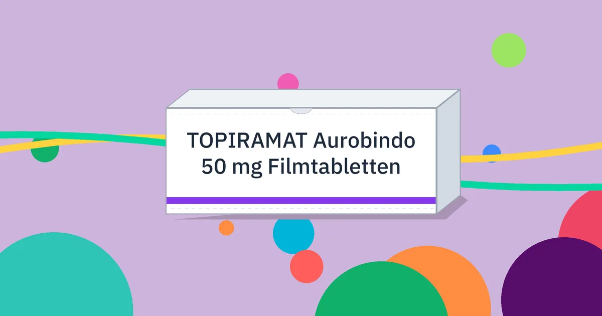 Symbolbild: Packung mit der Aufschrift TOPIRAMAT Aurobindo 50 mg Filmtabletten (PZN 09713799) – Verfügbarkeit und Bezug in Apotheken in Frankfurt am Main