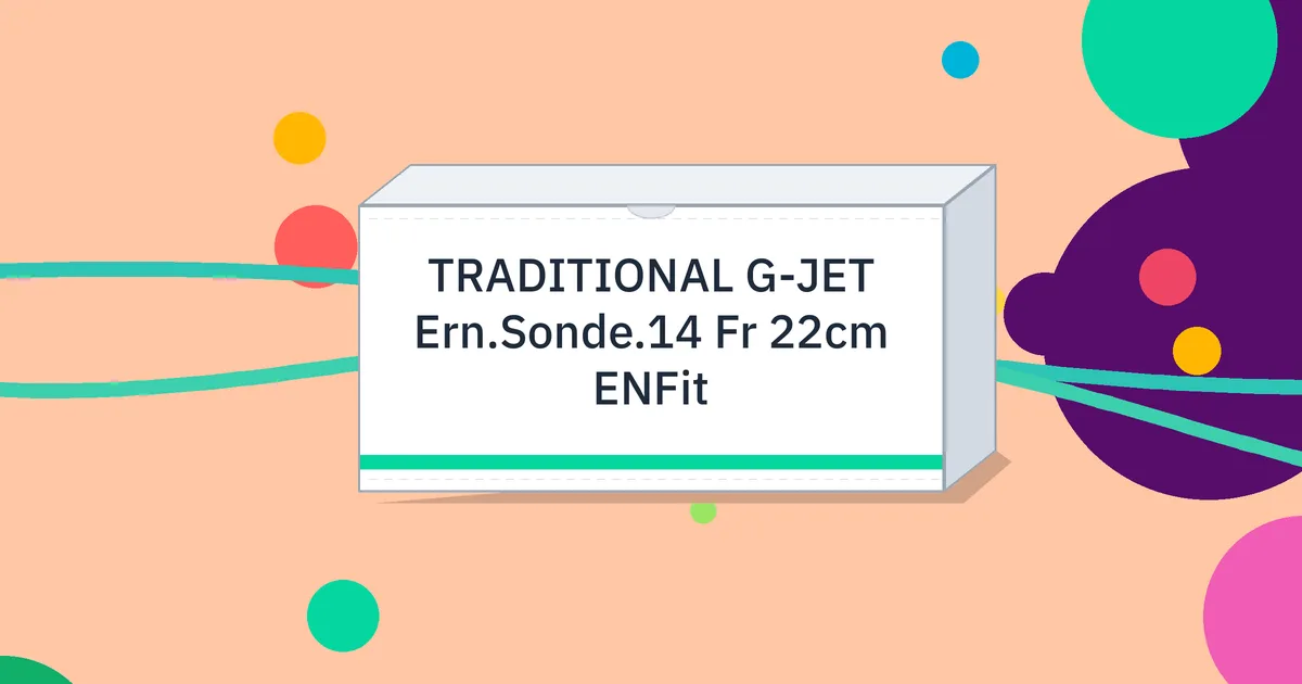 Symbolbild: Packung mit der Aufschrift TRADITIONAL G-JET Ern.Sonde.14 Fr 22cm ENFit (PZN 16803184) – Verfügbarkeit und Bezug in Apotheken in Frankfurt am Main