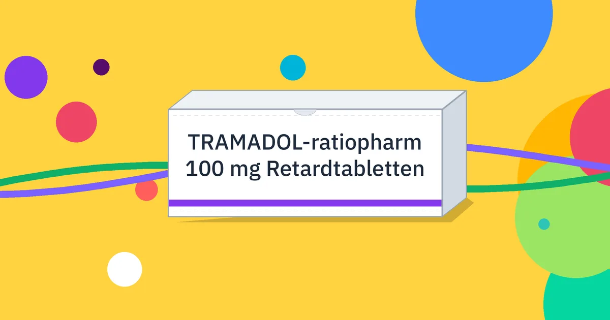 Symbolbild: Packung mit der Aufschrift TRAMADOL-ratiopharm 100 mg Retardtabletten (PZN 07260514) – Verfügbarkeit und Bezug in Apotheken in Frankfurt am Main