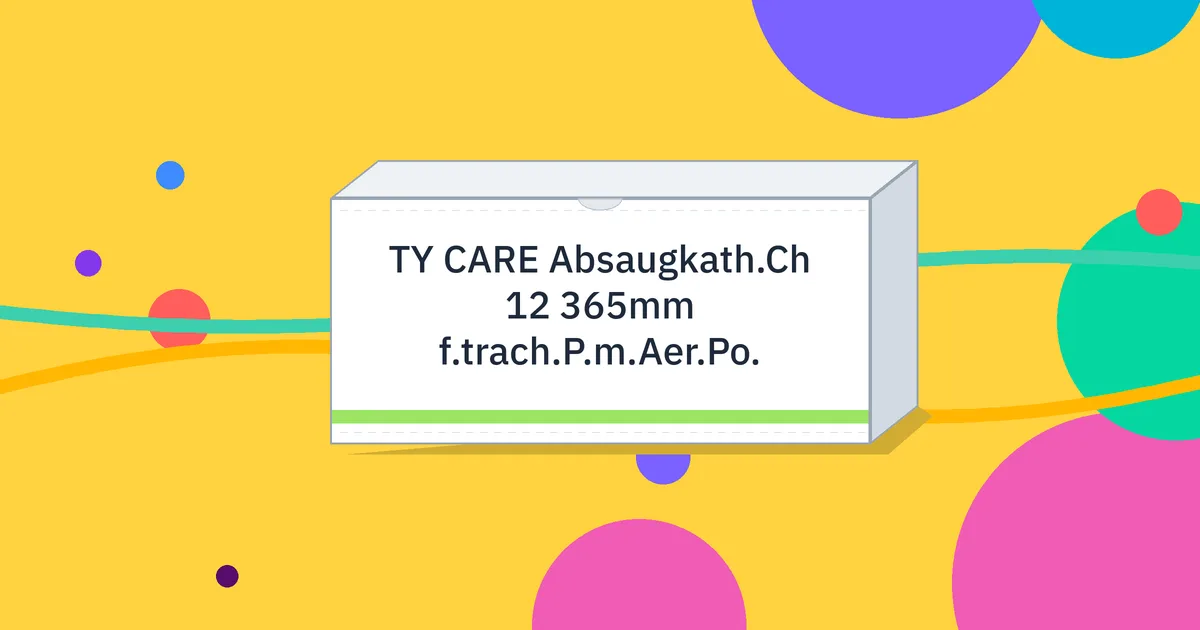 Symbolbild: Packung mit der Aufschrift TY CARE Absaugkath.Ch 12 365mm f.trach.P.m.Aer.Po. (PZN 00812229) – Verfügbarkeit und Bezug in Apotheken in Frankfurt am Main