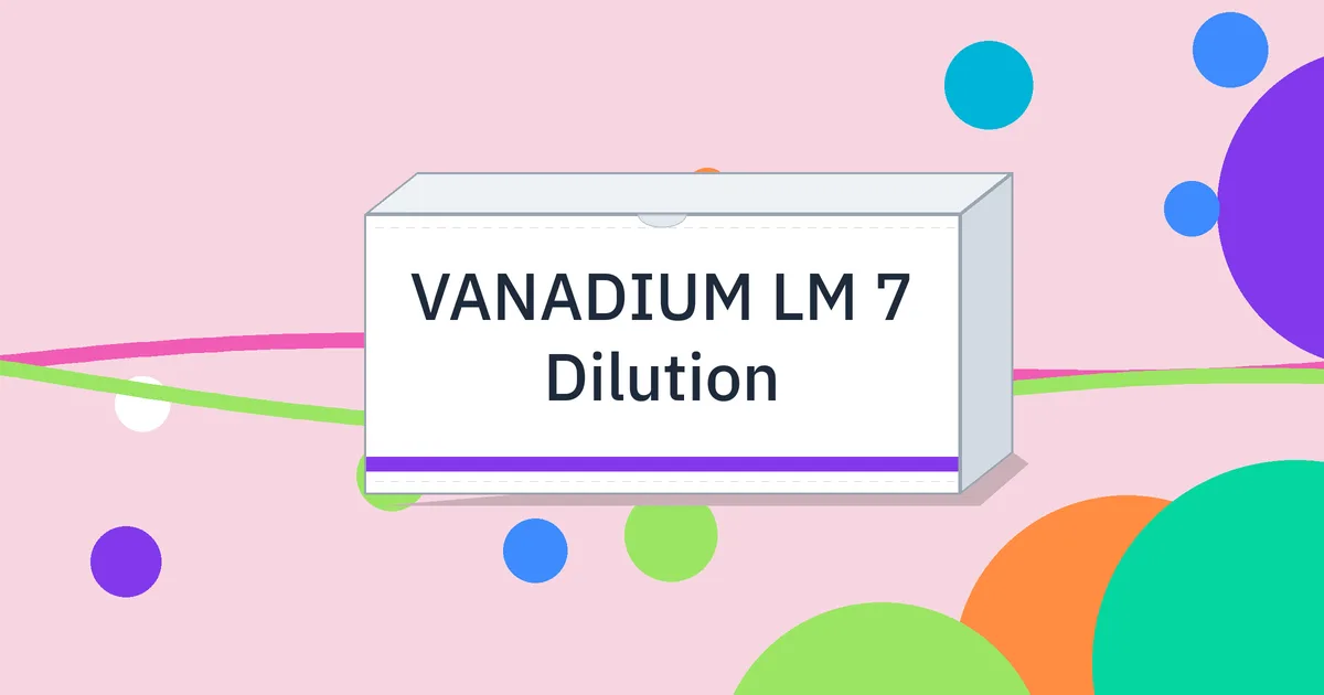 Symbolbild: Packung mit der Aufschrift VANADIUM LM 7 Dilution (PZN 13262405) – Verfügbarkeit und Bezug in Apotheken in Frankfurt am Main