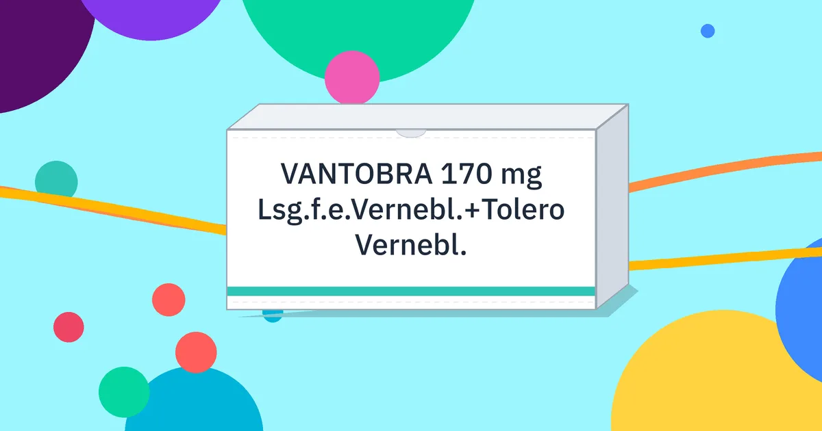 Symbolbild: Packung mit der Aufschrift VANTOBRA 170 mg Lsg.f.e.Vernebl.+Tolero Vernebl. (PZN 10763851) – Verfügbarkeit und Bezug in Apotheken in Frankfurt am Main