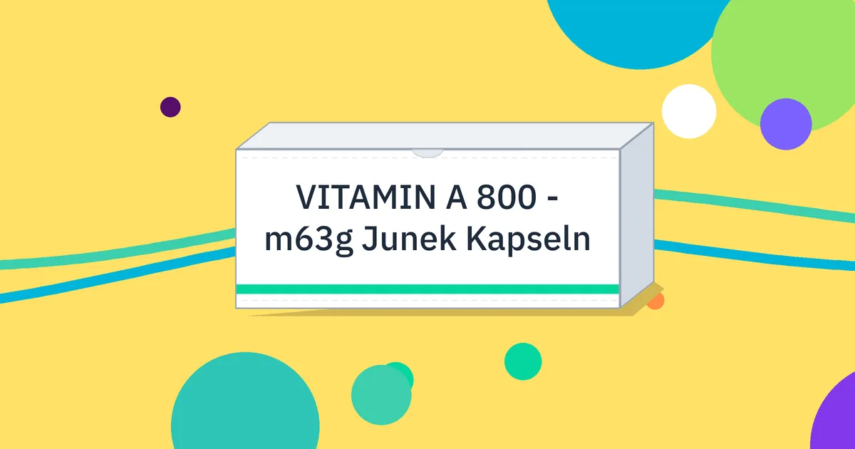 Symbolbild: Packung mit der Aufschrift VITAMIN A 800 -m63g Junek Kapseln (PZN 10052274) – Verfügbarkeit und Bezug in Apotheken in Frankfurt am Main