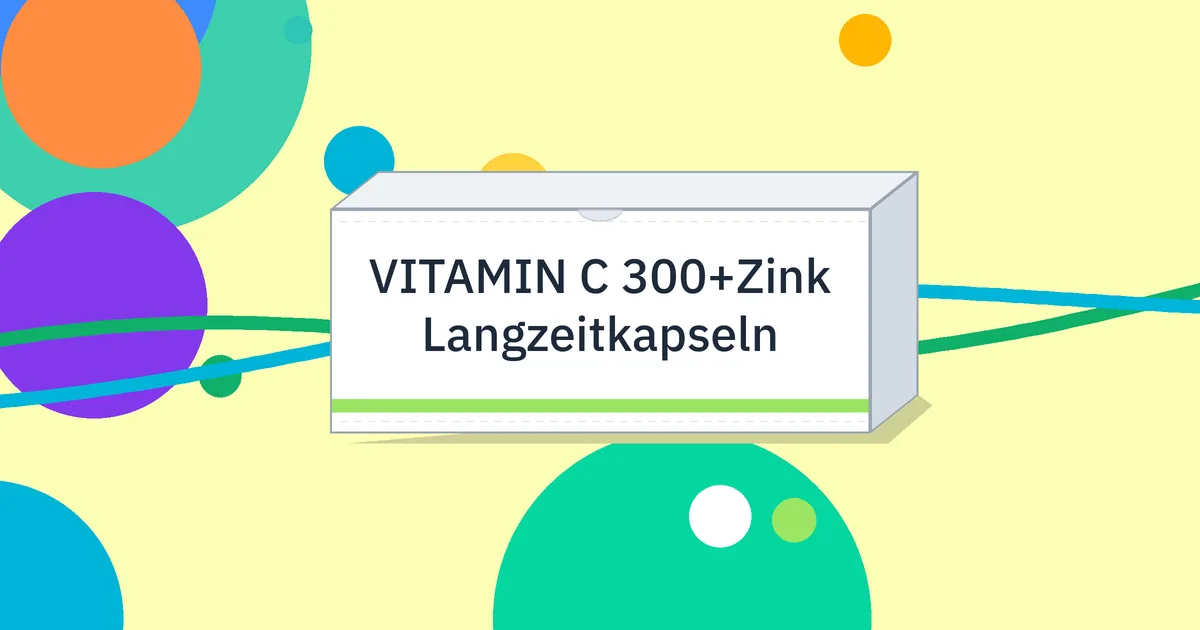 Symbolbild: Packung mit der Aufschrift VITAMIN C 300+Zink Langzeitkapseln (PZN 00778277) – Verfügbarkeit und Bezug in Apotheken in Frankfurt am Main