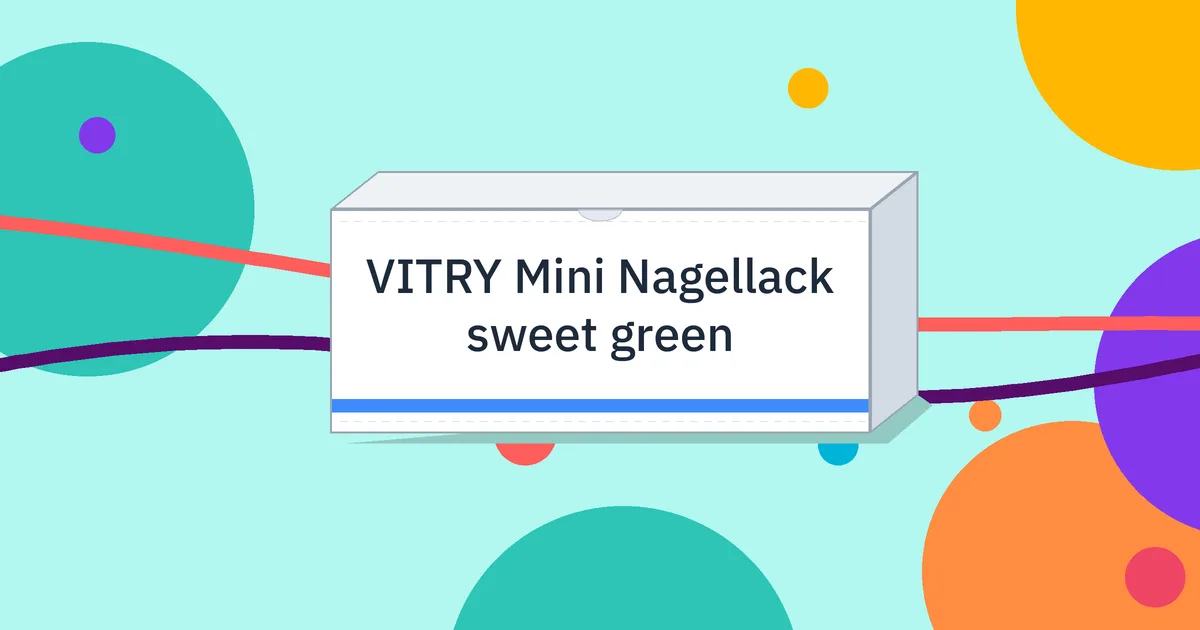 Symbolbild: Packung mit der Aufschrift VITRY Mini Nagellack sweet green (PZN 15197439) – Verfügbarkeit und Bezug in Apotheken in Frankfurt am Main