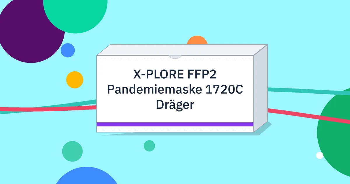 Symbolbild: Packung mit der Aufschrift X-PLORE FFP2 Pandemiemaske 1720C Dräger (PZN 17263844) – Verfügbarkeit und Bezug in Apotheken in Frankfurt am Main
