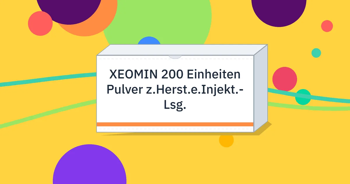 Symbolbild: Packung mit der Aufschrift XEOMIN 200 Einheiten Pulver z.Herst.e.Injekt.-Lsg. (PZN 19511683) – Verfügbarkeit und Bezug in Apotheken in Frankfurt am Main