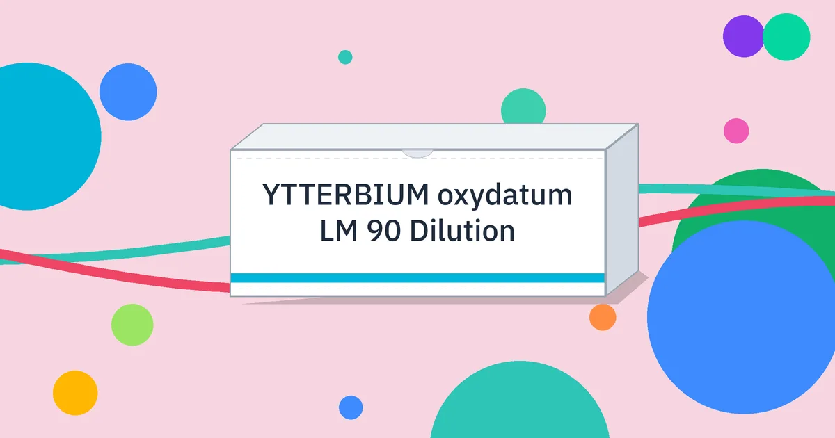 Symbolbild: Packung mit der Aufschrift YTTERBIUM oxydatum LM 90 Dilution (PZN 13287457) – Verfügbarkeit und Bezug in Apotheken in Frankfurt am Main