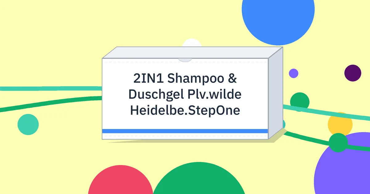 Symbolbild: Packung mit der Aufschrift 2IN1 Shampoo & Duschgel Plv.wilde Heidelbe.StepOne (PZN 19143742) – Verfügbarkeit und Bezug in Apotheken in Frankfurt am Main