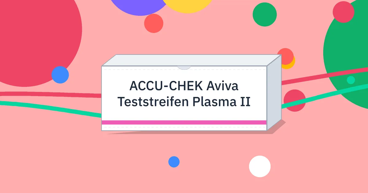 Symbolbild: Packung mit der Aufschrift ACCU-CHEK Aviva Teststreifen Plasma II (PZN 09938133) – Verfügbarkeit und Bezug in Apotheken in Frankfurt am Main