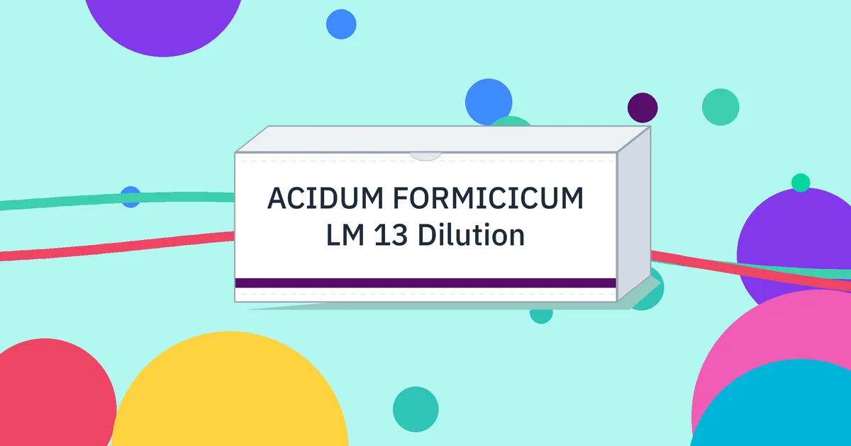 Symbolbild: Packung mit der Aufschrift ACIDUM FORMICICUM LM 13 Dilution (PZN 12751929) – Verfügbarkeit und Bezug in Apotheken in Frankfurt am Main