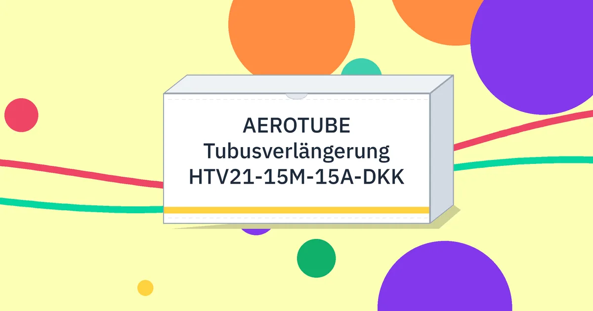 Symbolbild: Packung mit der Aufschrift AEROTUBE Tubusverlängerung HTV21-15M-15A-DKK (PZN 19627150) – Verfügbarkeit und Bezug in Apotheken in Frankfurt am Main
