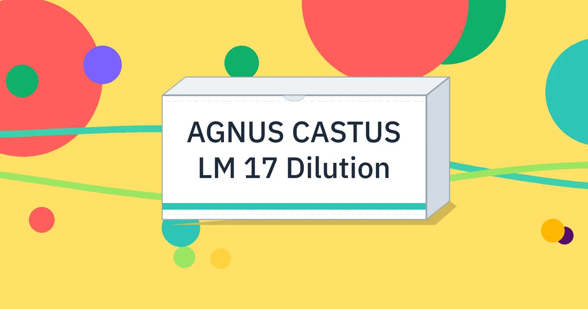 Symbolbild: Packung mit der Aufschrift AGNUS CASTUS LM 17 Dilution (PZN 13305362) – Verfügbarkeit und Bezug in Apotheken in Frankfurt am Main