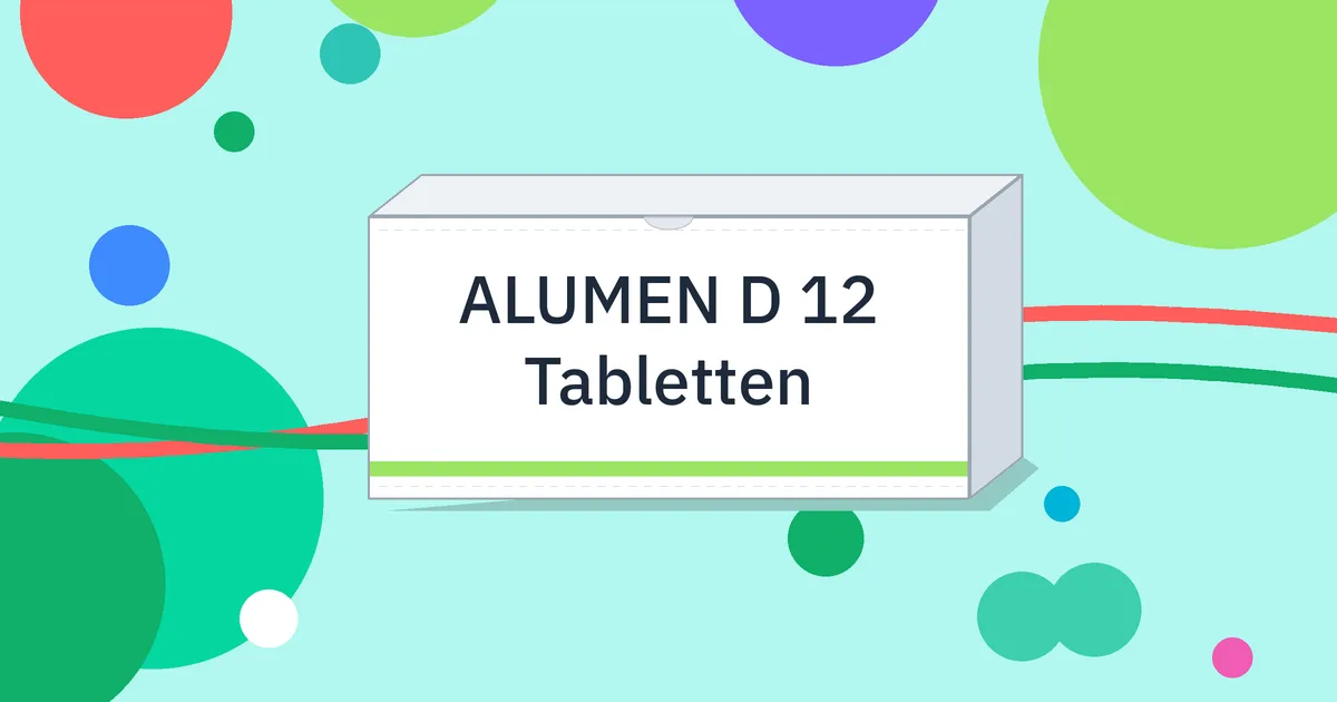 Symbolbild: Packung mit der Aufschrift ALUMEN D 12 Tabletten (PZN 07158307) – Verfügbarkeit und Bezug in Apotheken in Frankfurt am Main