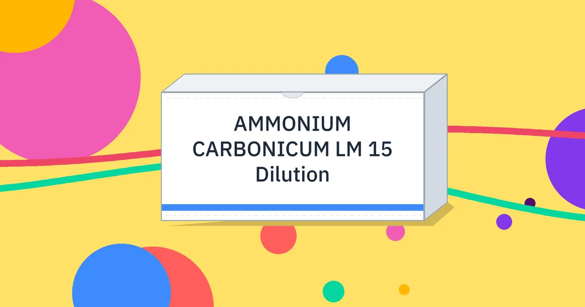 Symbolbild: Packung mit der Aufschrift AMMONIUM CARBONICUM LM 15 Dilution (PZN 12760667) – Verfügbarkeit und Bezug in Apotheken in Frankfurt am Main