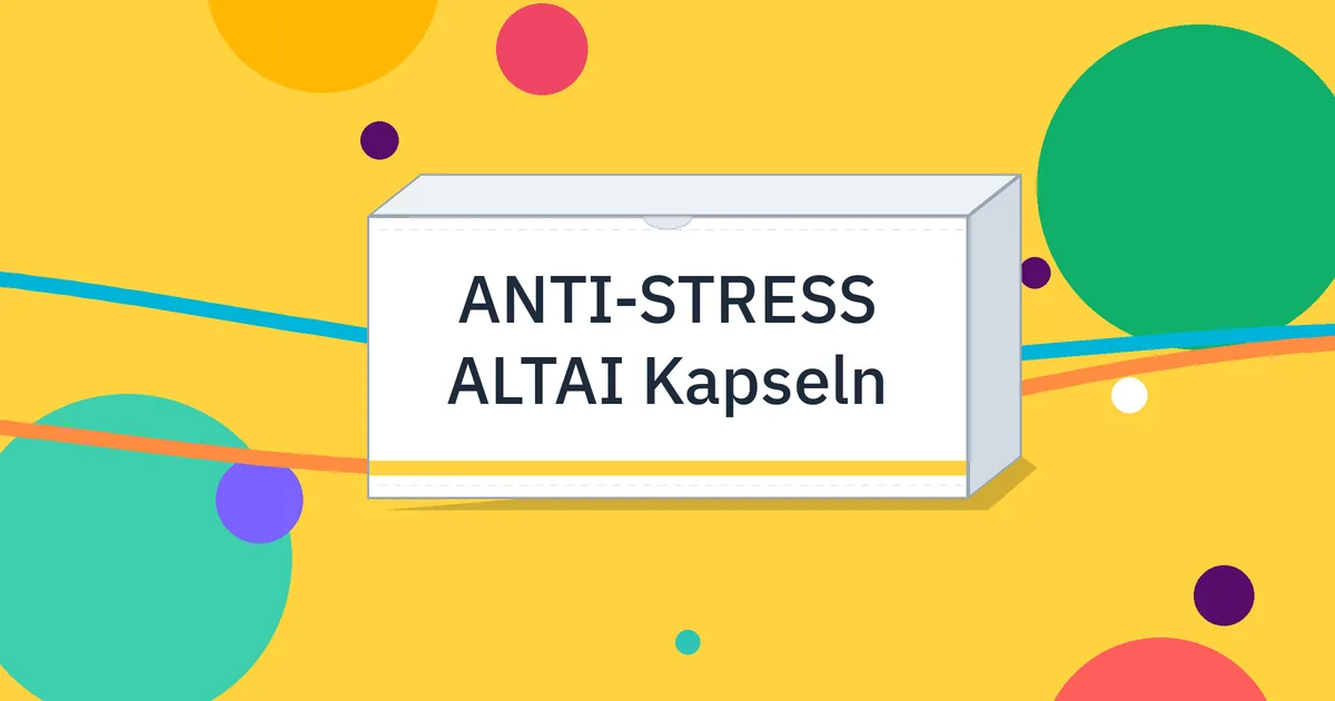 Symbolbild: Packung mit der Aufschrift ANTI-STRESS ALTAI Kapseln (PZN 17242859) – Verfügbarkeit und Bezug in Apotheken in Frankfurt am Main