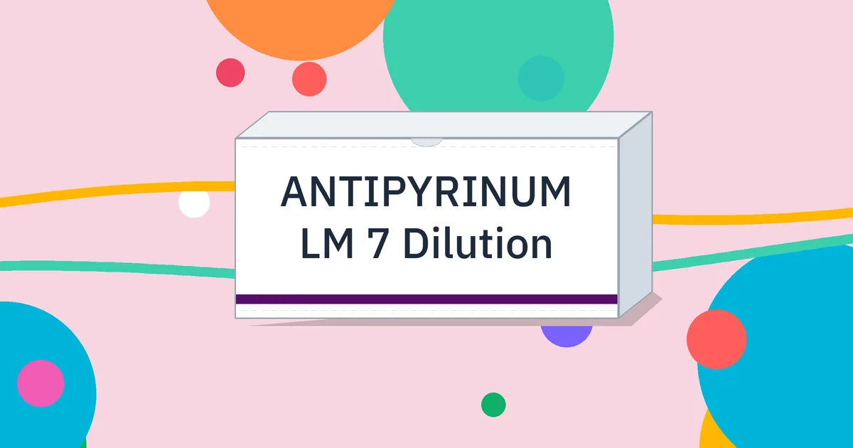 Symbolbild: Packung mit der Aufschrift ANTIPYRINUM LM 7 Dilution (PZN 13376238) – Verfügbarkeit und Bezug in Apotheken in Frankfurt am Main