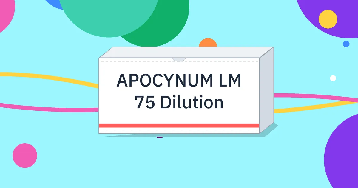 Symbolbild: Packung mit der Aufschrift APOCYNUM LM 75 Dilution (PZN 13379840) – Verfügbarkeit und Bezug in Apotheken in Frankfurt am Main